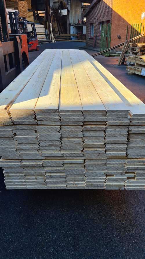 Rauspund 21 x 146 mm nord. Fichte mit Nut und Feder | Rauspund ...